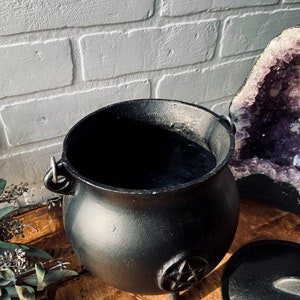 Large Black Cauldron Black Cast Iron Cauldron Witchy Decor Ritual ...