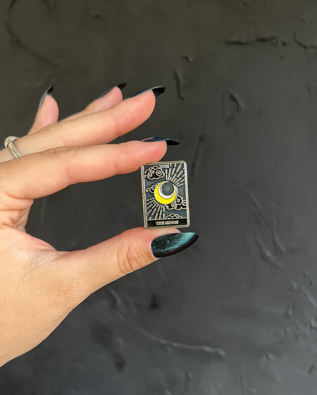 The Moon Tarot Enamel Pin - Tarot Pin - Witchy Gift - Lapel Pin ...