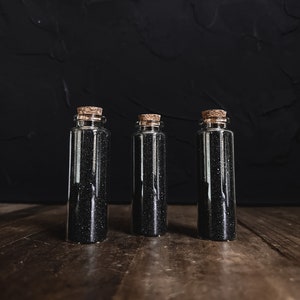 Bottled Black Sand - Altar - Witchy Decor - Ritual Tools - Meditation ...