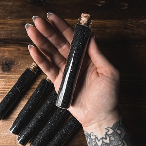 Bottled Black Sand Altar Witchy Decor Ritual Tools Meditation Sacred ...