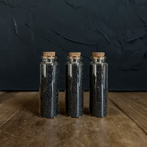 Bottled Black Sand - Altar - Witchy Decor - Ritual Tools - Meditation ...