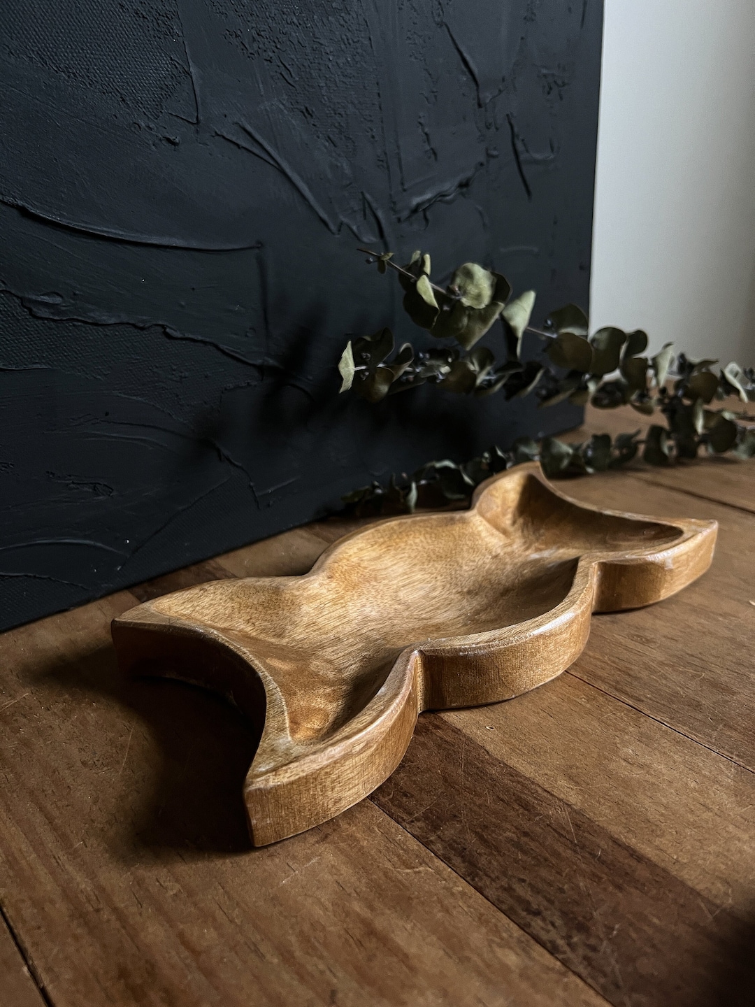 Triple Moon Wood Dish - Moon Trinket Dish - Witchy Decor - Moon Phases ...