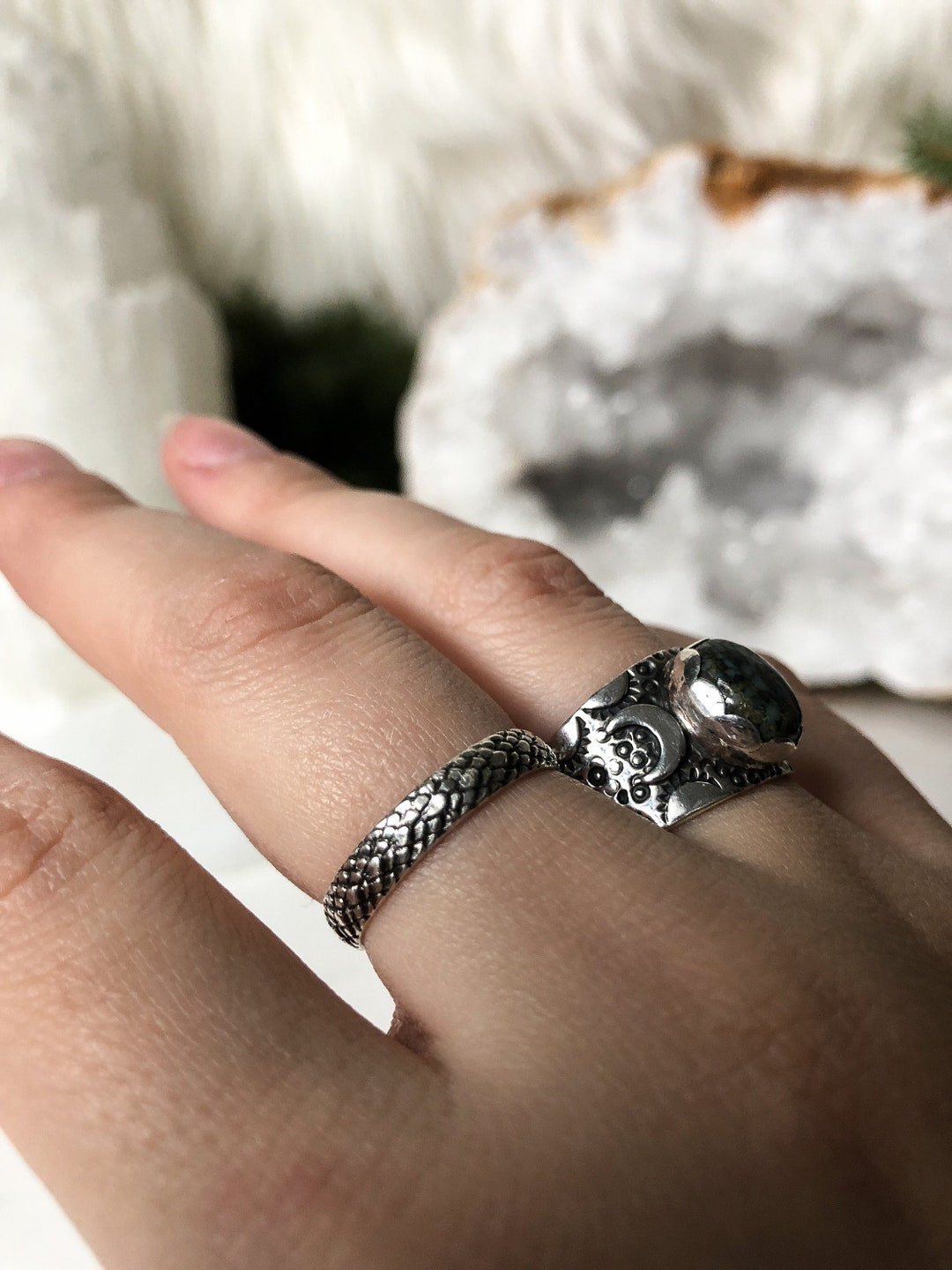Scale Ring Dragon Scale Ring Snake Skin Ring Sterling Silver Witchy ...