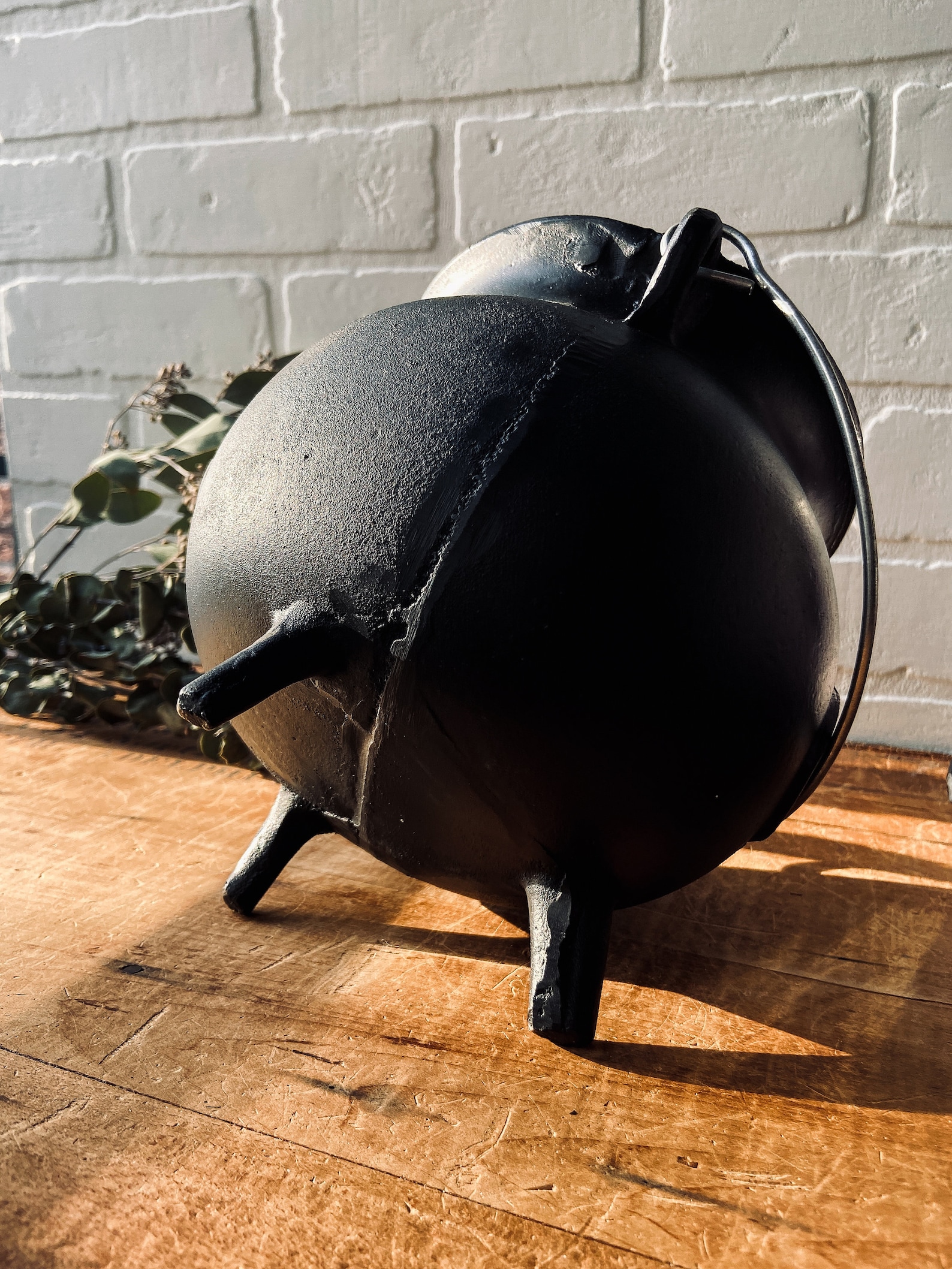 Large Black Cauldron Black Cast Iron Cauldron Witchy Decor - Etsy