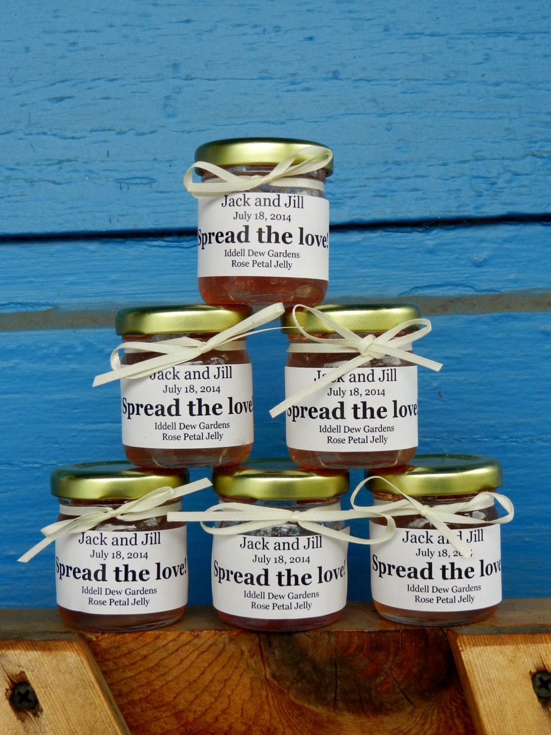 Wedding Favors, 100 Jars of Jam or Jelly, 1.5 Oz Jars , Naturally Grown ...