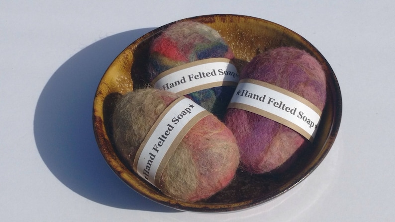Felted Wool Soap 3 Bars Oregon Made Pacific Northwest Gift - Etsy