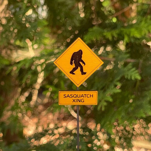 Miniature Bigfoot Sign Bigfoot XING Sign Fairy Garden - Etsy