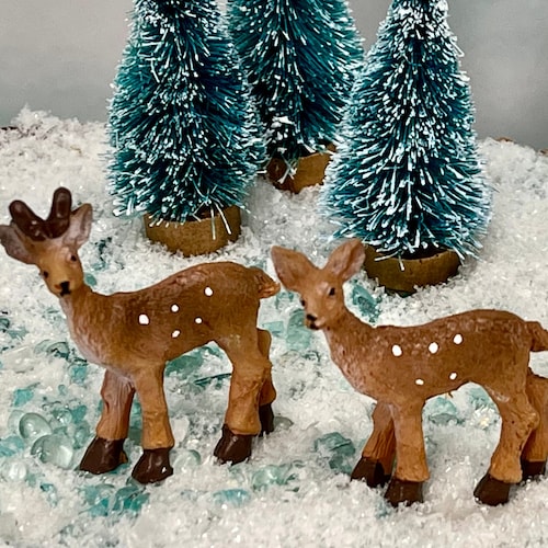 Miniature Reindeer Christmas Miniatures Miniature Deer - Etsy