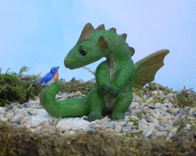 Fairy Garden Dragon, Quiet Conversation, Miniature Dragon, Miniature ...