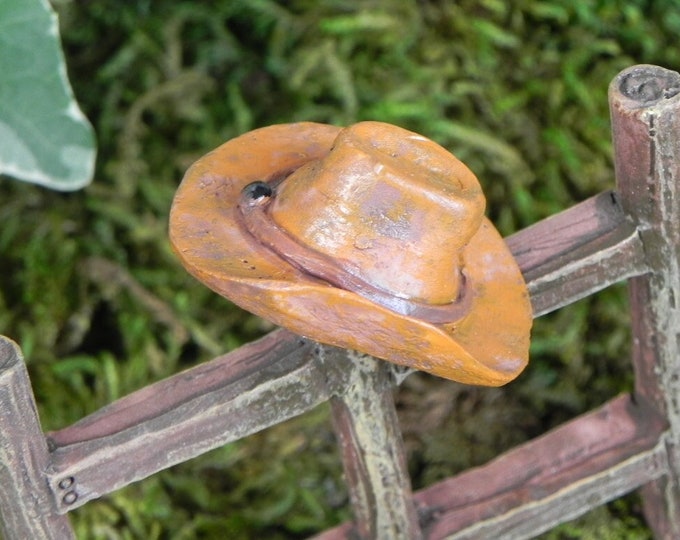 Miniature Cowboy Hat Craft Supplies Fairy Garden Miniatures Dollhouse ...