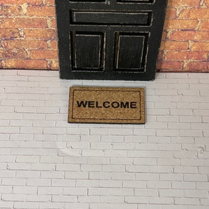 Miniature Welcome Mat Rug, Dollhouse Doormat, Dollhouse Miniatures ...