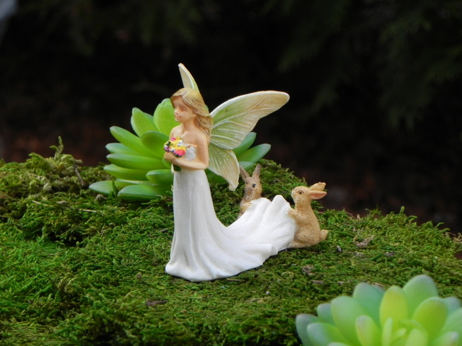Bride & Groom Miniature Fairies for Fairy Garden SET OF 2 | Etsy