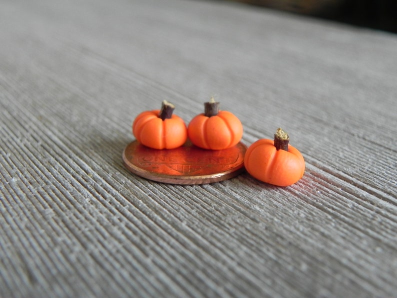 Miniature Pumpkin micro mini pumpkins Tiny polymer clay | Etsy