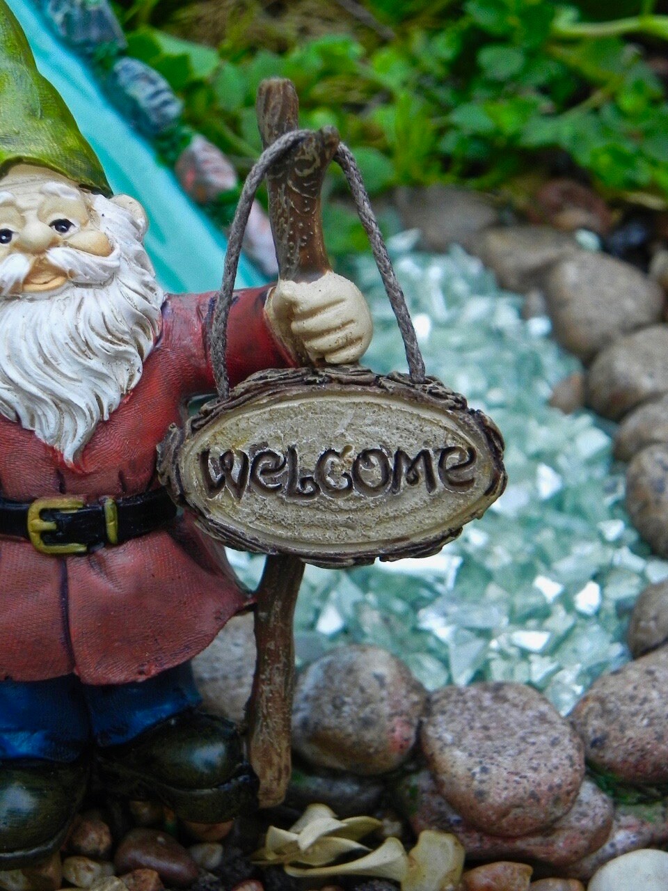 Miniature Gnome Welcome Sign fairy garden accessories fairy | Etsy