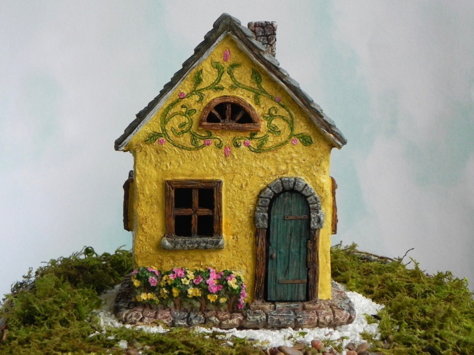 Fairy Cottage House Accessories Miniature Resin Yellow - Etsy