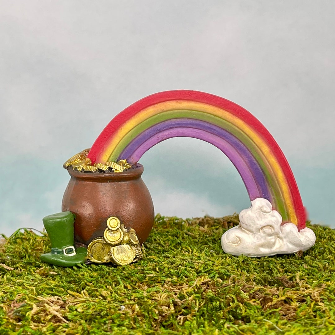 Miniature Rainbow, Miniature Garden Accessories, St. Patrick's Day ...