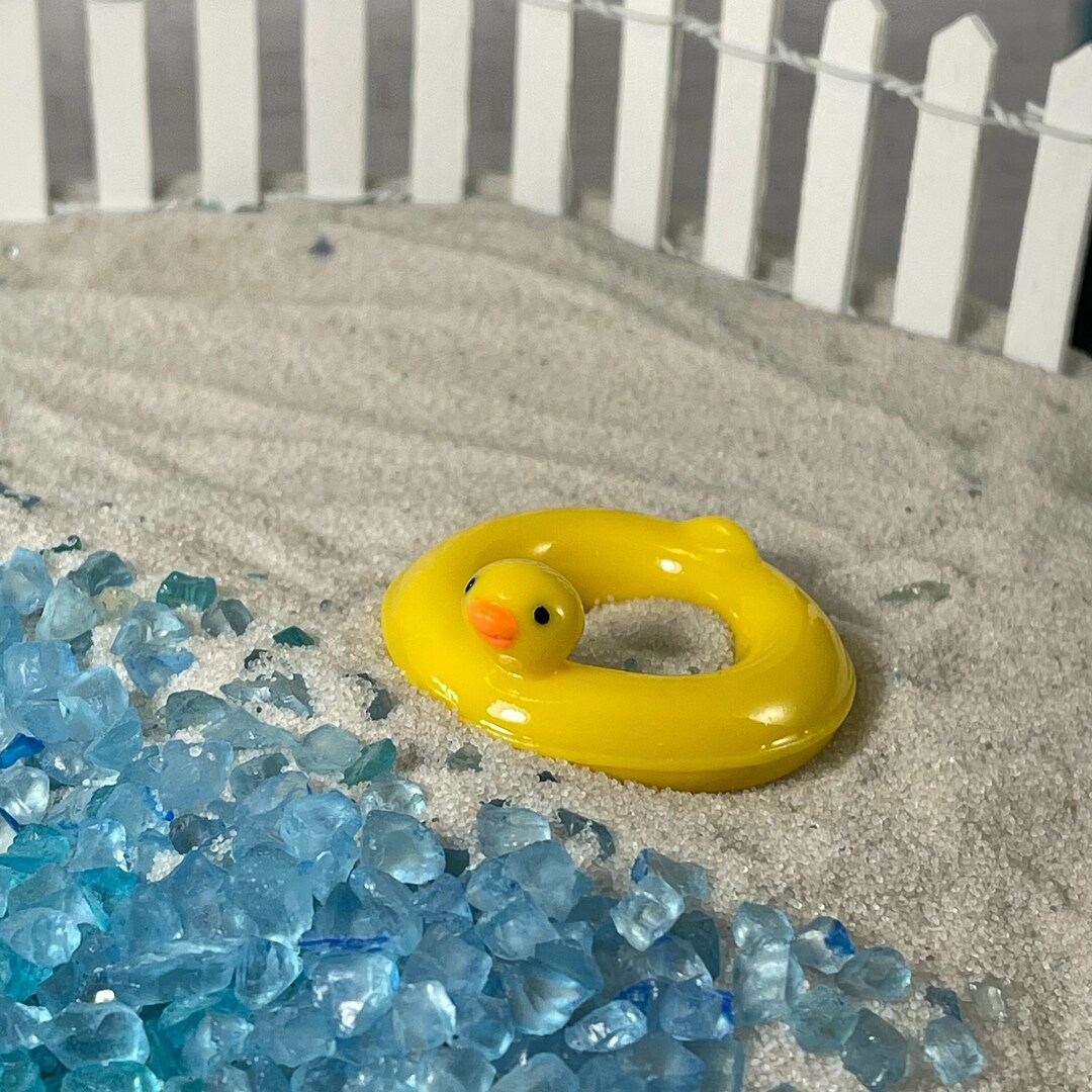 Miniature Float, Duck Floatie, Doll Accessory, Fairy Garden, Beach ...