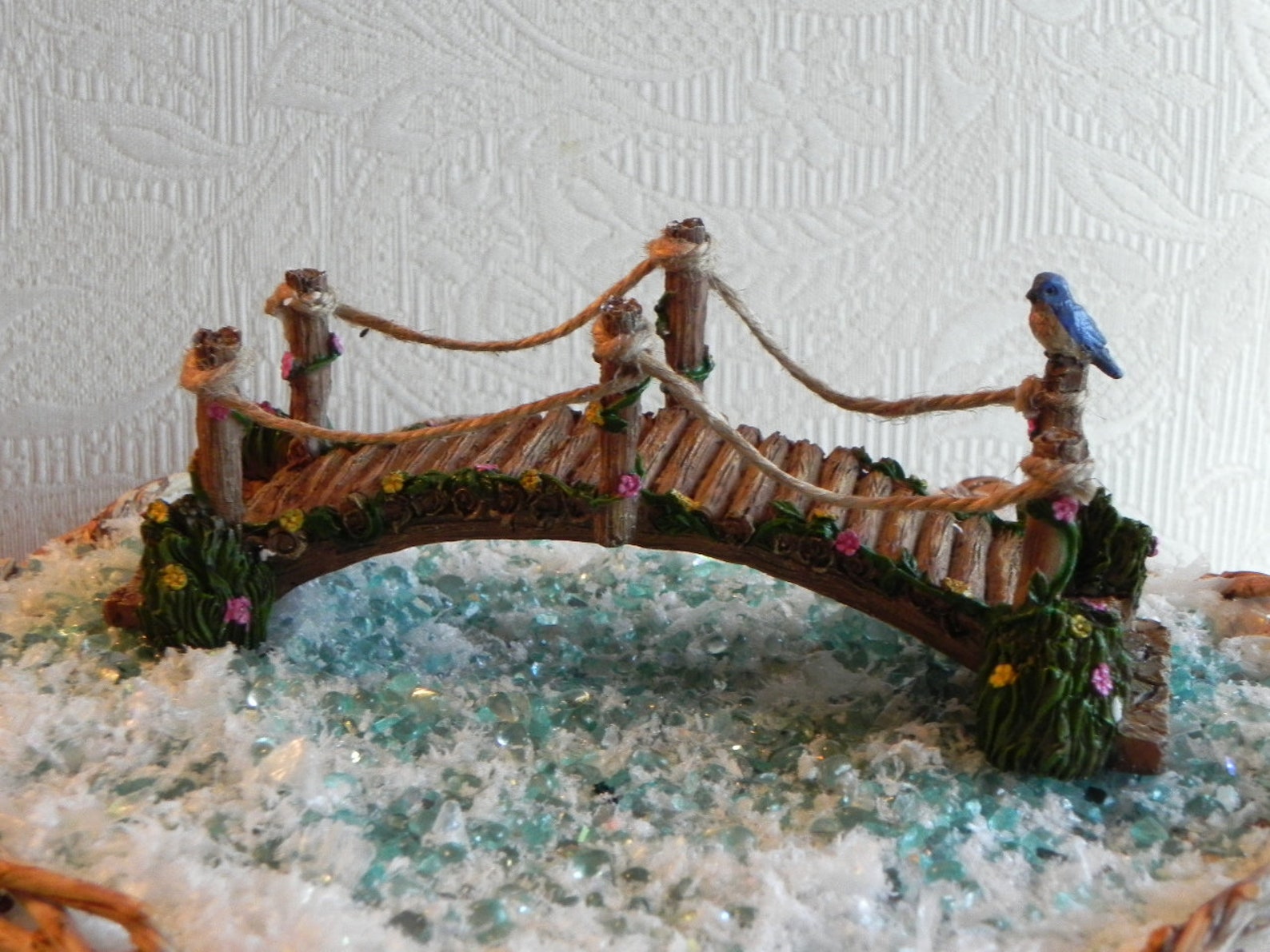 Fairy Garden Bridge Miniature Blue Bird Bride Fairy Garden - Etsy