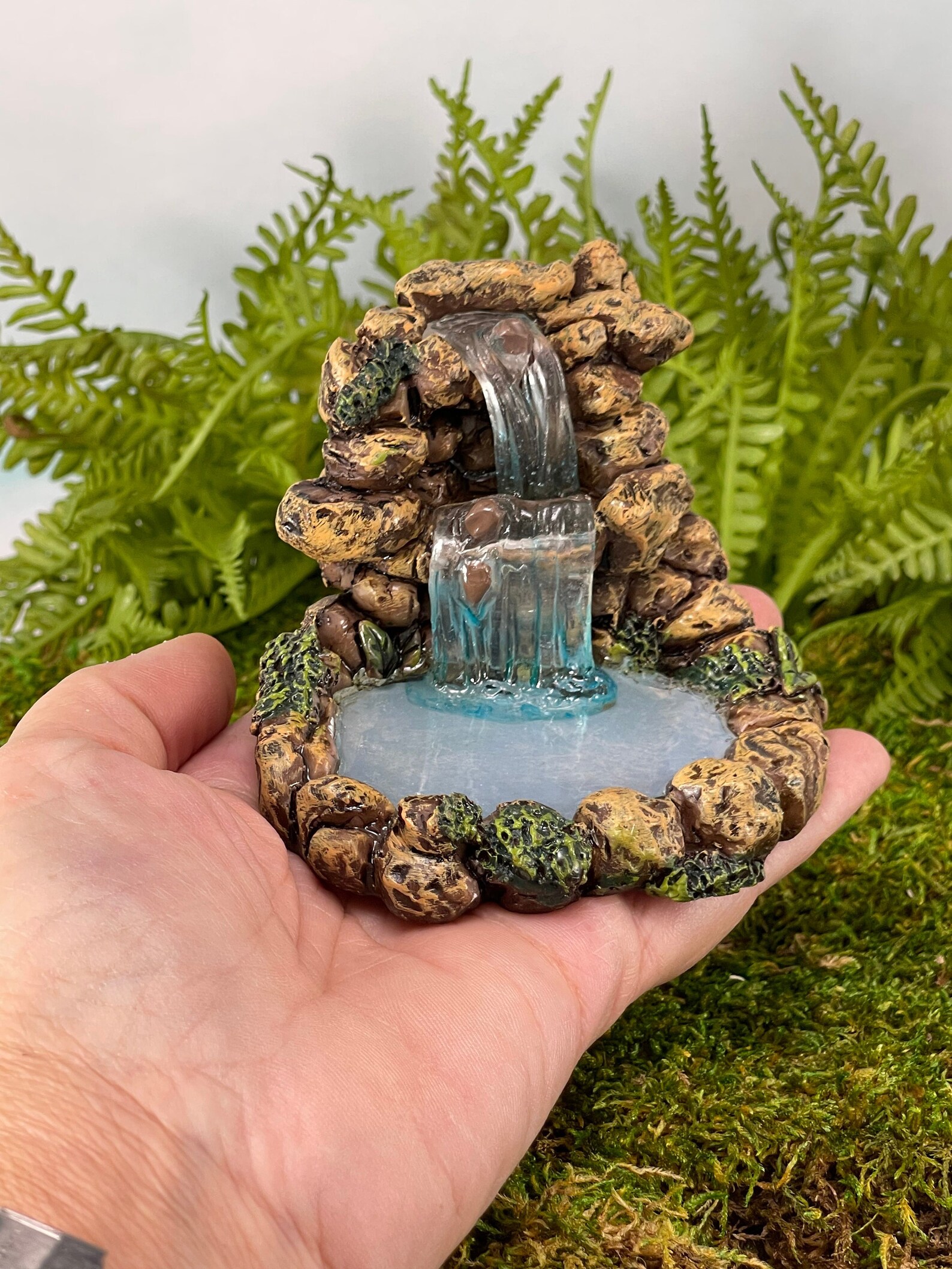 Miniature Waterfall Miniature Artificial Fern Fairy Garden - Etsy