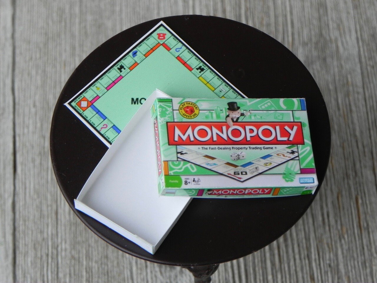 Miniature Game Monopoly miniature board game dollhouse | Etsy