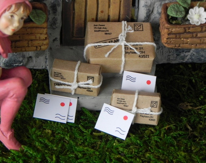 Miniature Packages Mail Postcards Fairy Garden Accessories - Etsy
