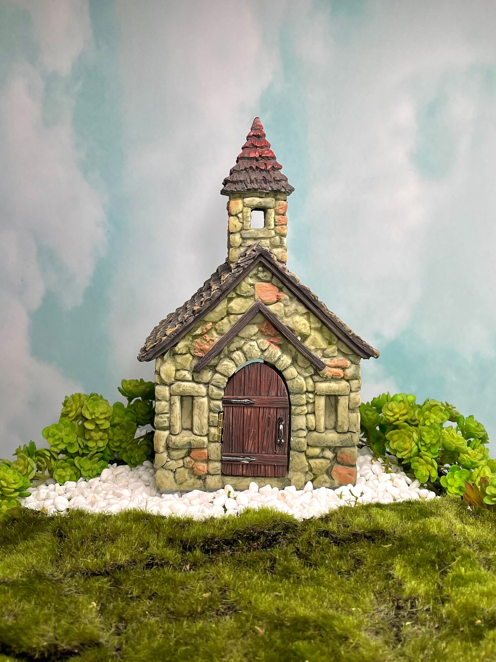 Miniature Wedding Chapel, Fairy Garden Accessory, Wedding Decor ...