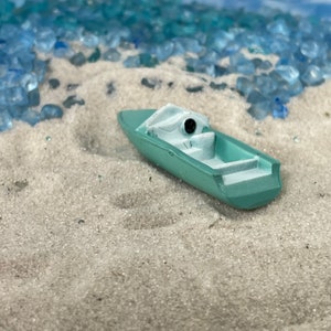 Miniature Speedboat, Plastic Model, Cupcake Cake Topper, Figure, Fairy ...