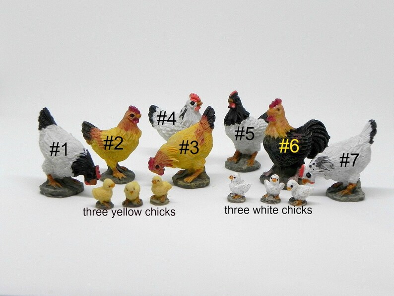 Miniature Chickens, Micro Mini Chicks, Rooster, Hens, Fairy Garden Farm ...