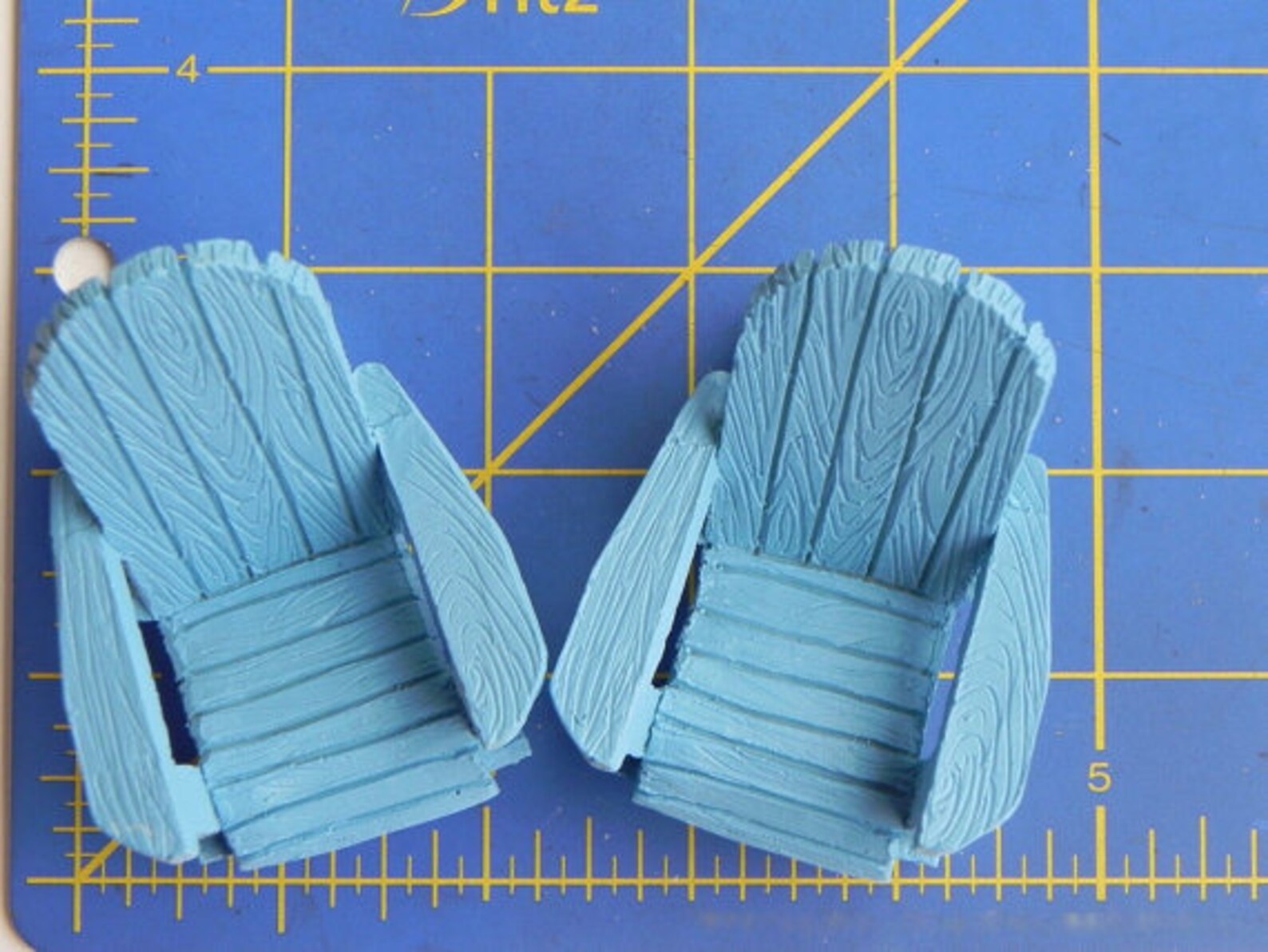 Miniature Adirondack Chair Fairy Beach Garden Supply Blue - Etsy