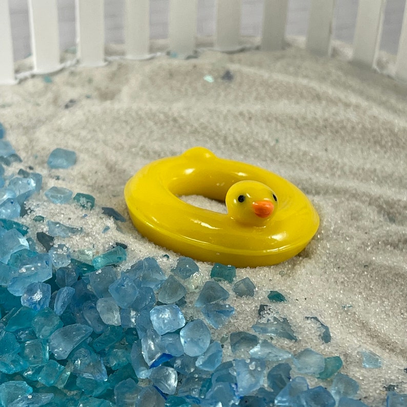 Miniature Float, Duck Floatie, Doll Accessory, Fairy Garden, Beach ...