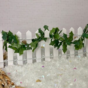 Miniature Artificial Holly Leaf Garland Roping, Mini Floral Supplies ...