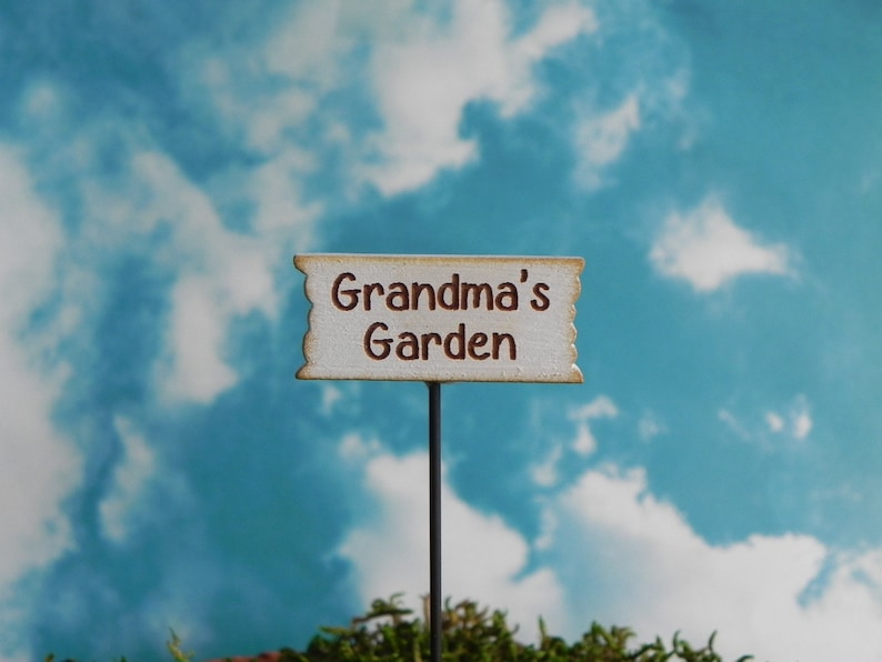 Fairy Garden Sign - Grandma's Garden Miniature Accessory - Etsy