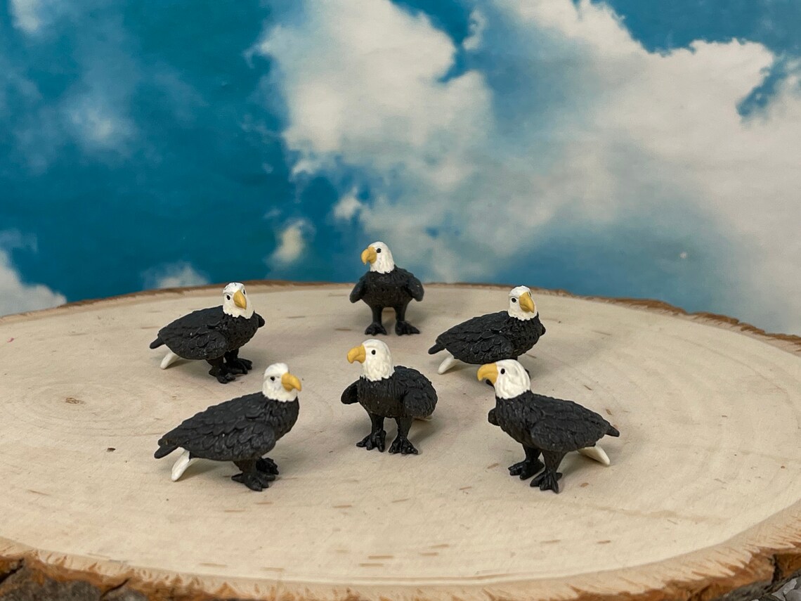 Miniature Bald Eagle Tiny Bald Eagle Figurine Animal 4th of | Etsy