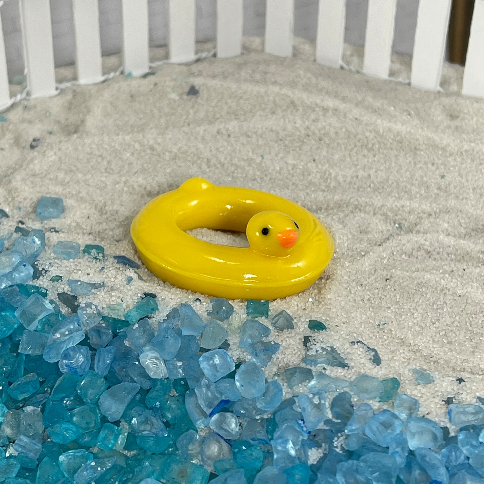 Miniature Float, Duck Floatie, Doll Accessory, Fairy Garden, Beach ...