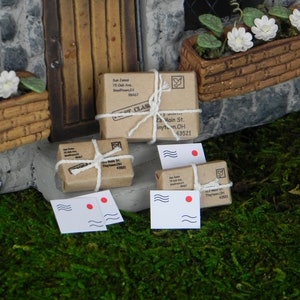 Miniature Packages Mail Postcards, Fairy Garden Accessories, Dollhouse ...