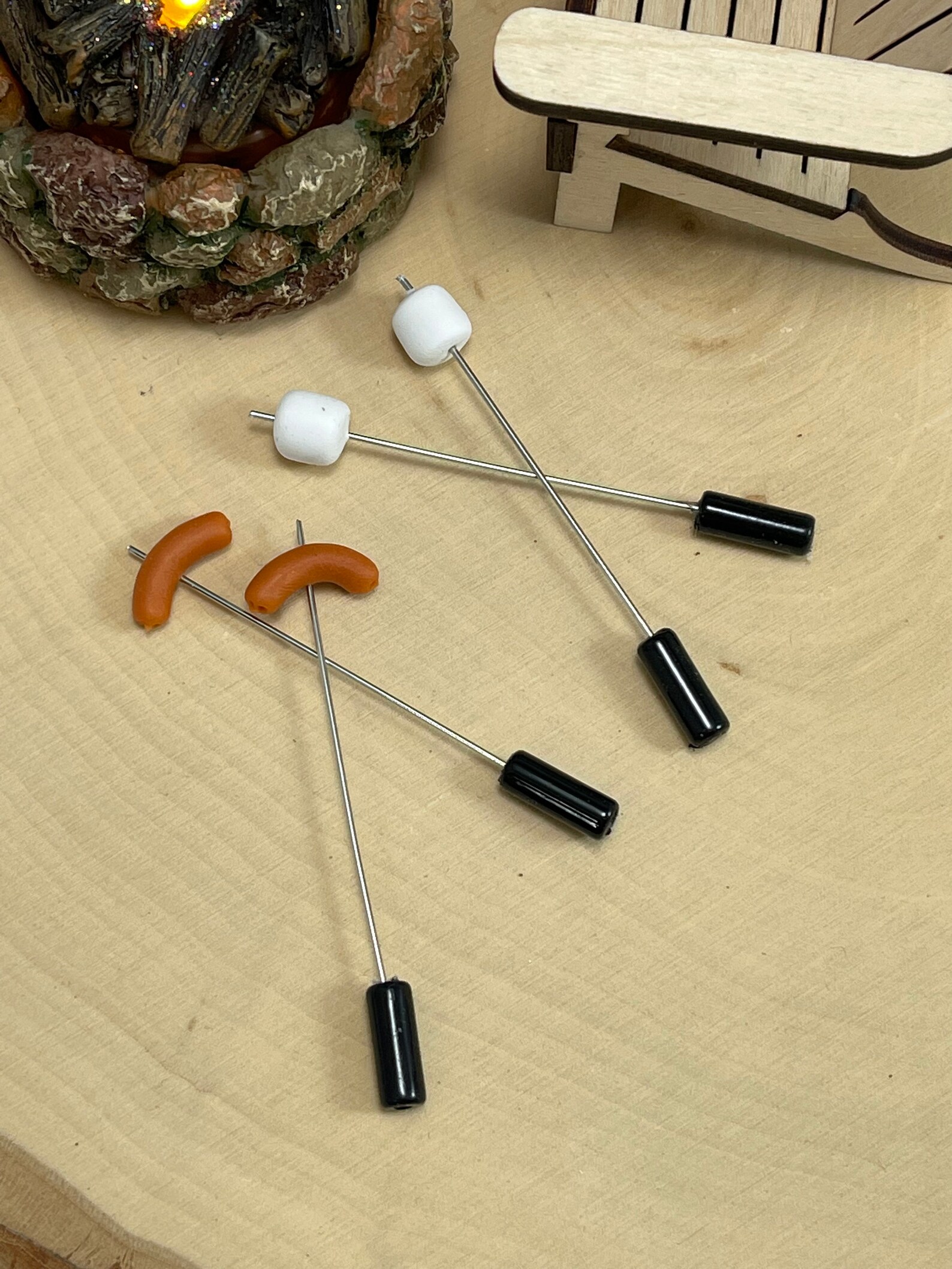 Miniature Hot Dog Roasting Sticks Miniature Marshmallow - Etsy