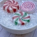 3 Swirl Peppermint Faux Candy, Christmas Craft Supply, Three Different ...