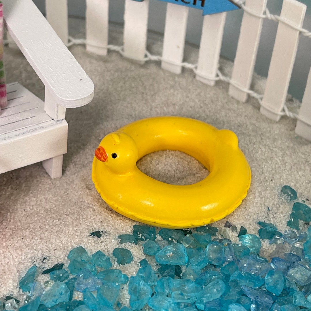 Miniature Float, Duck Floatie, Doll Accessory, Fairy Garden, Beach ...
