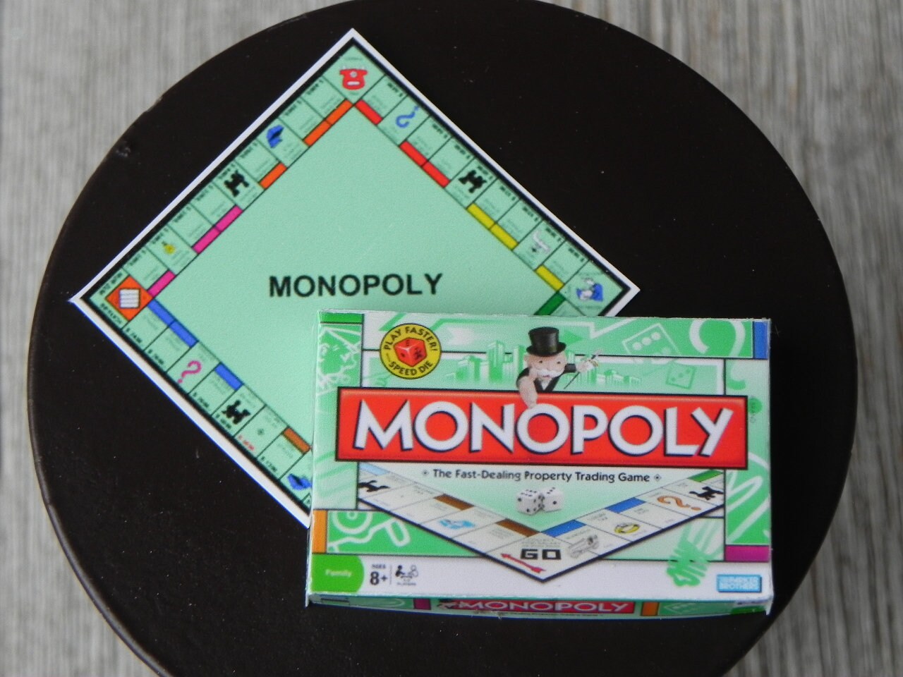 Miniature Game Monopoly miniature board game dollhouse | Etsy