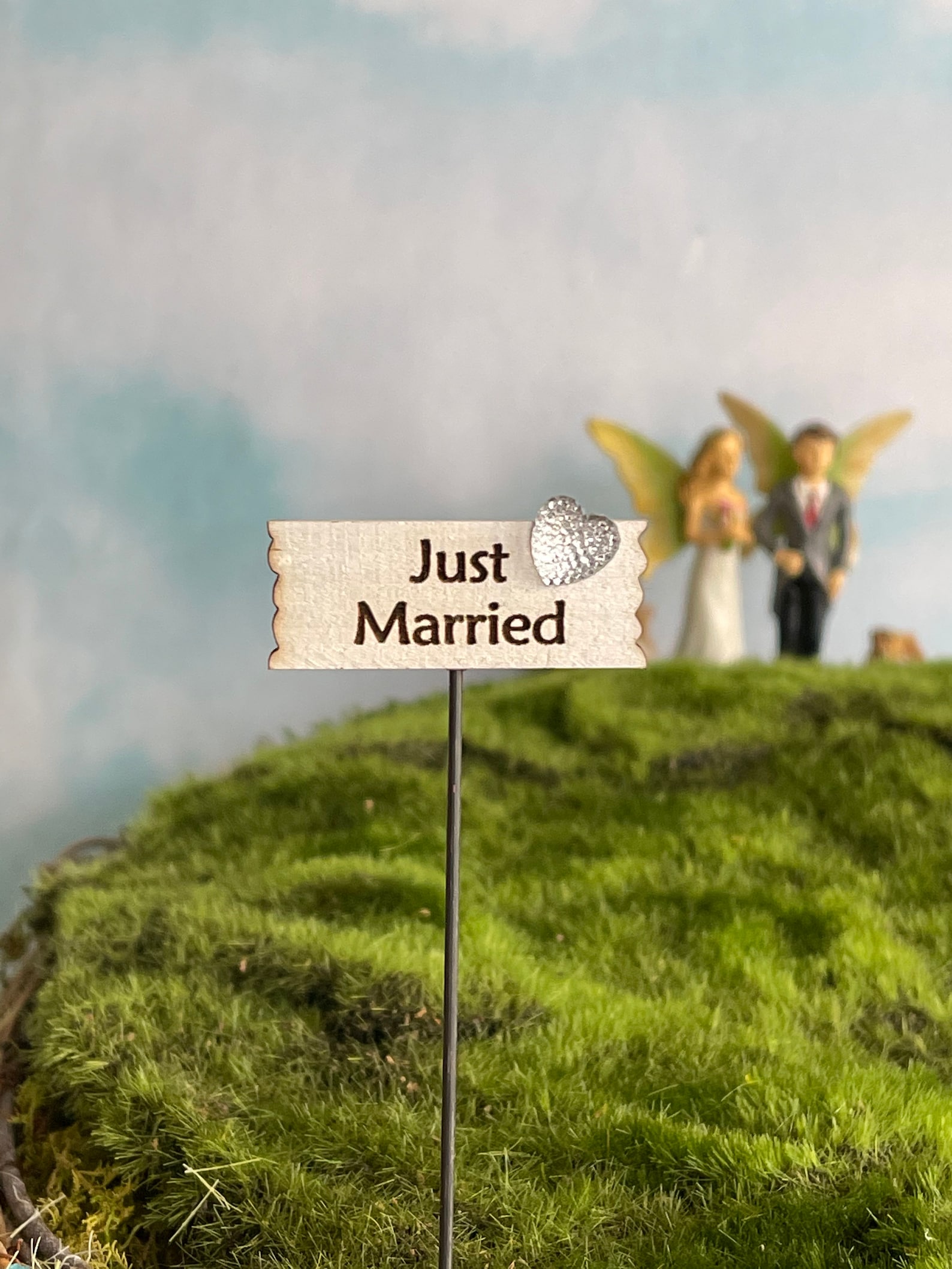 Fairy Garden Wedding Miniatures Just Married Miniature | Etsy