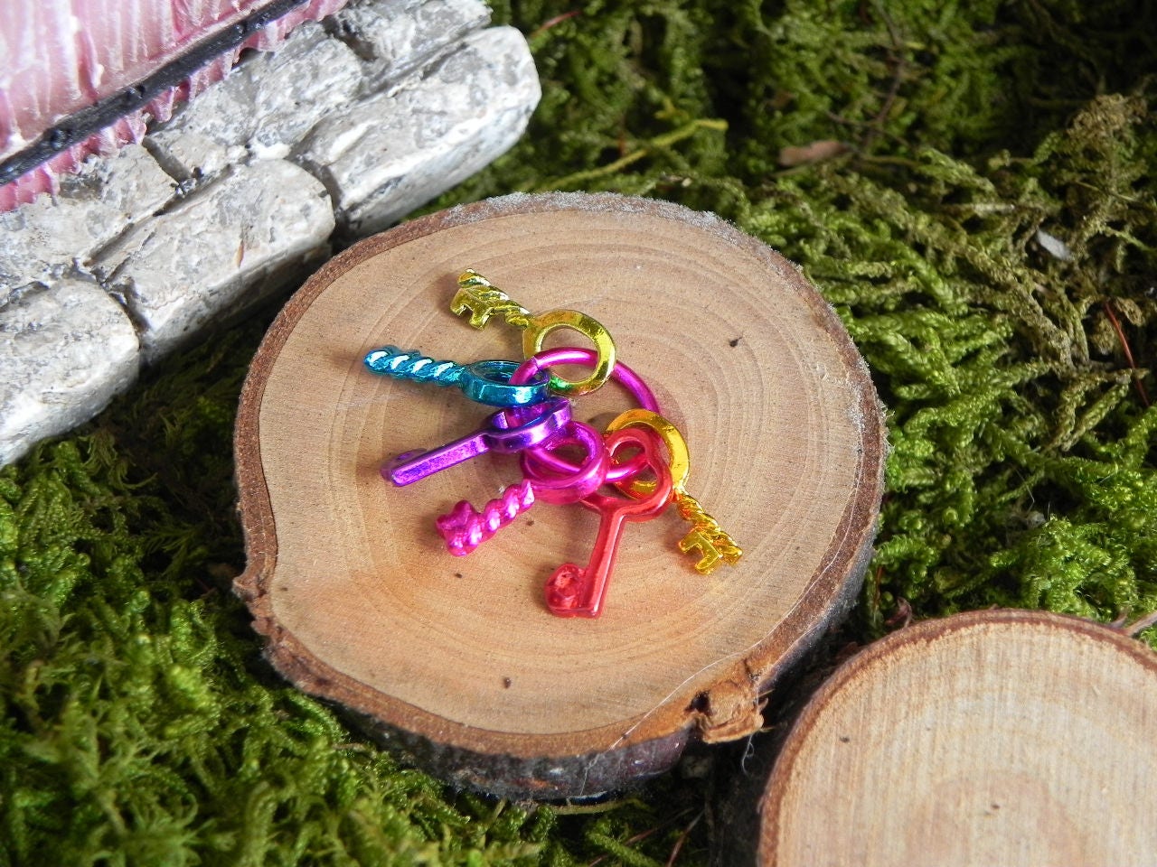 Miniature Keys, Dollhouse Keys, Colorful Mini Key Set, Keys for Fairy ...