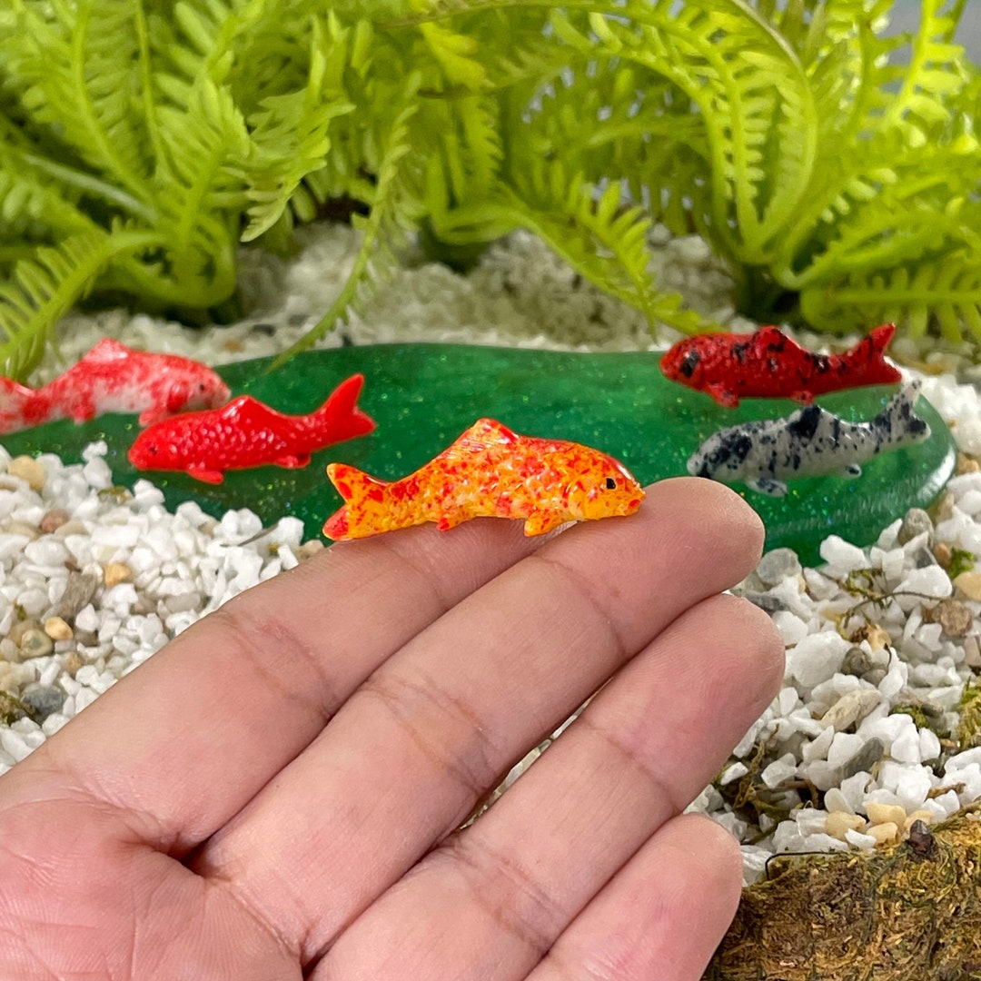 5 Miniature Koi Fish, Fairy Garden Accessories, Dollhouse Minis ...