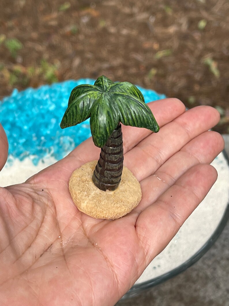 Miniature Palm Tree Fairy Garden Accessories Terrarium - Etsy