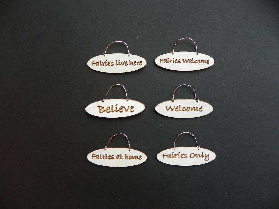 Fairy Door Sign ONE Accessories Accessory Sign for Fairy - Etsy