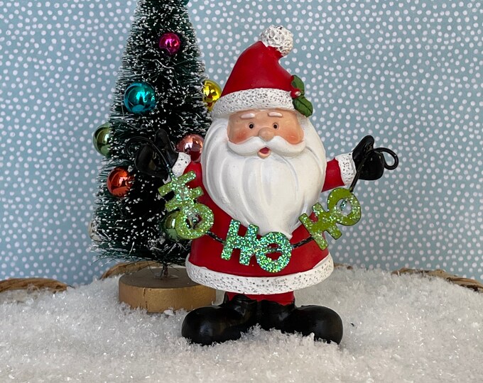 Miniature Santa Figurine, Miniature Christmas Tree, Fairy Garden ...