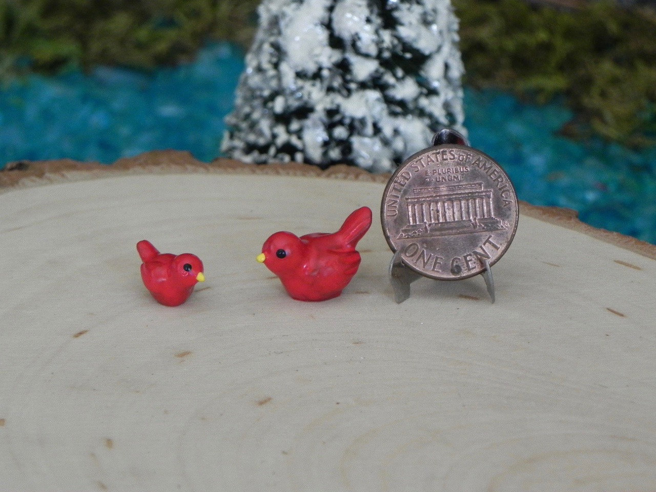 Miniature Red Bird Miniature Cardinal Fairy Garden Supply | Etsy
