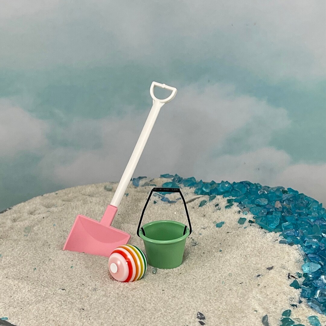 Miniature Beach Bucket, Miniature Sand Shovel, Miniature Beach Ball ...