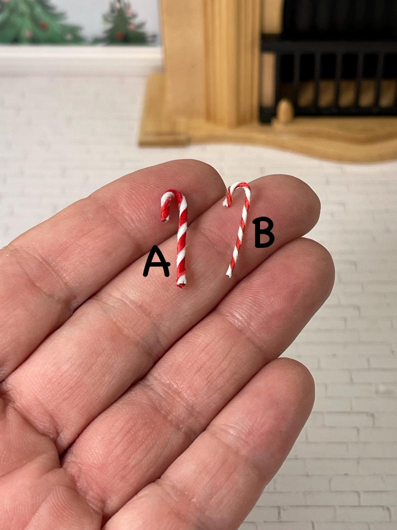 Miniature 1:12 Candy Cane, Dollhouse Minis, Non-edible, Micro Mini ...