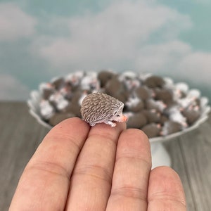 Miniature Hedgehog, Soft Plastic Figurine, Diorama, Fairy Garden ...