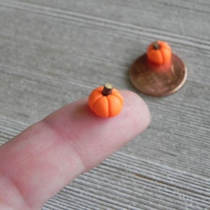 Miniature Pumpkin Micro Mini Pumpkins, Tiny Polymer Clay Pumpkins ...